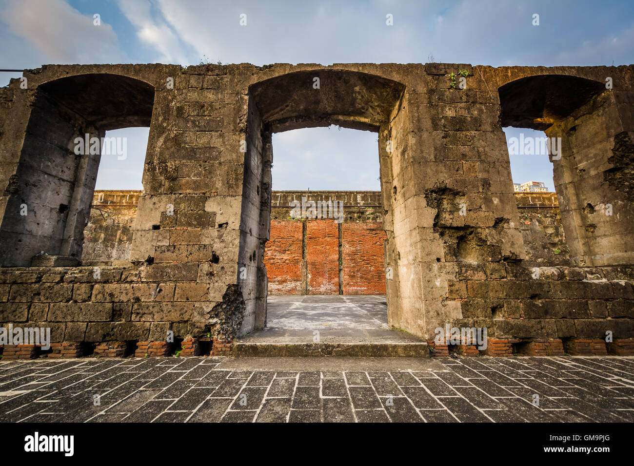 The historic walls of Fort Santiago, in Intramuros, Manila, The ...