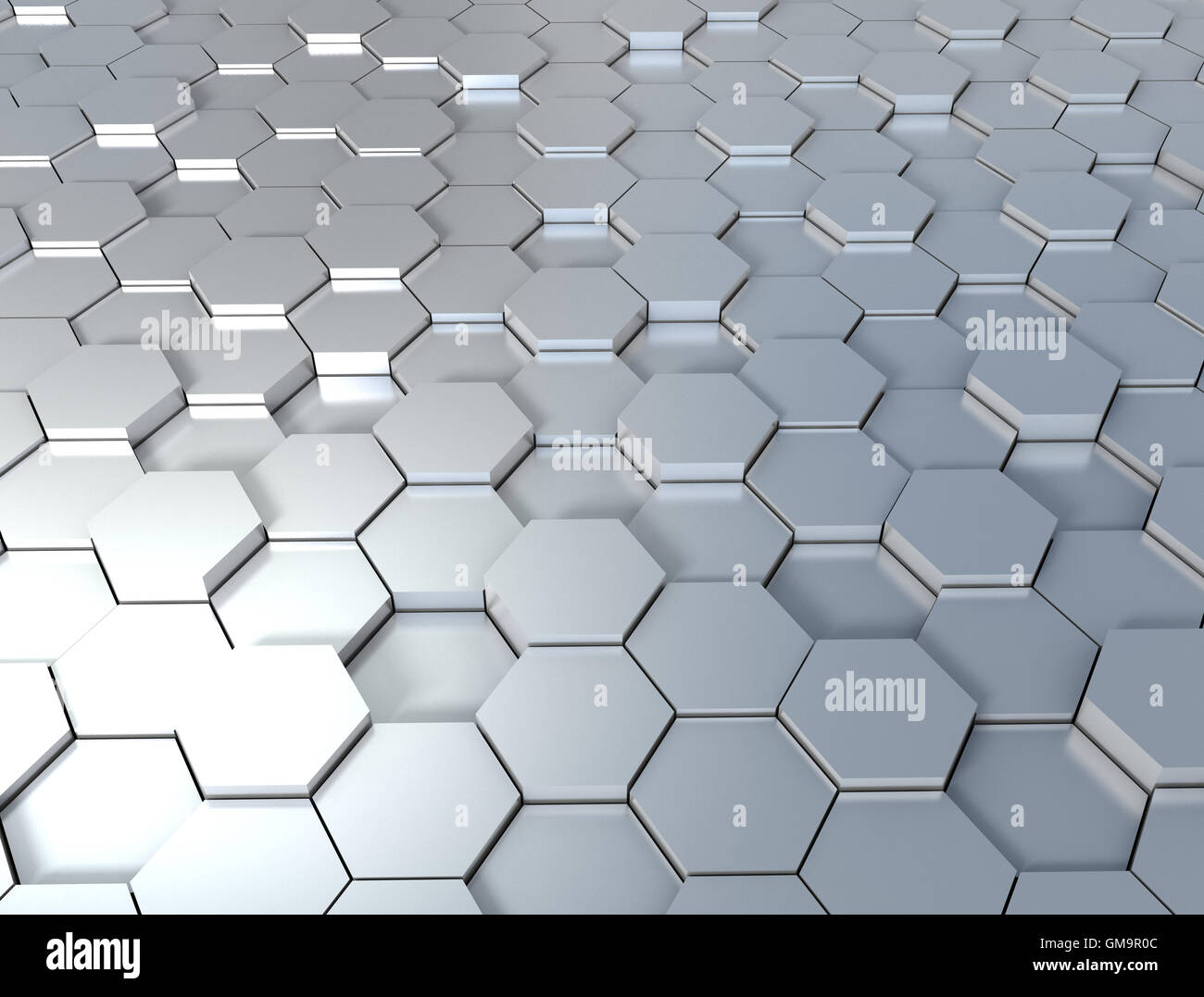 3d background with metal hexagons Stock Photo - Alamy