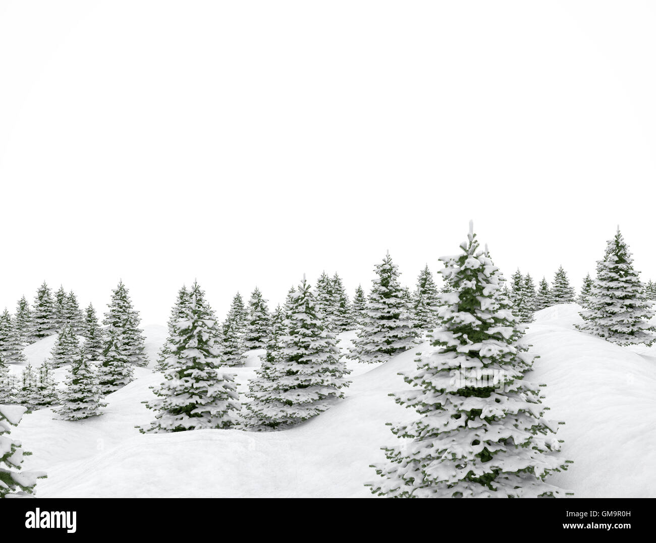 beautiful winter landscape cut out Stock Photo - Alamy