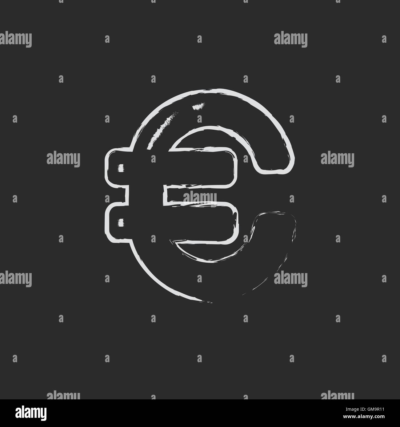 Euro symbol icon drawn in chalk Stock Vector Image & Art - Alamy