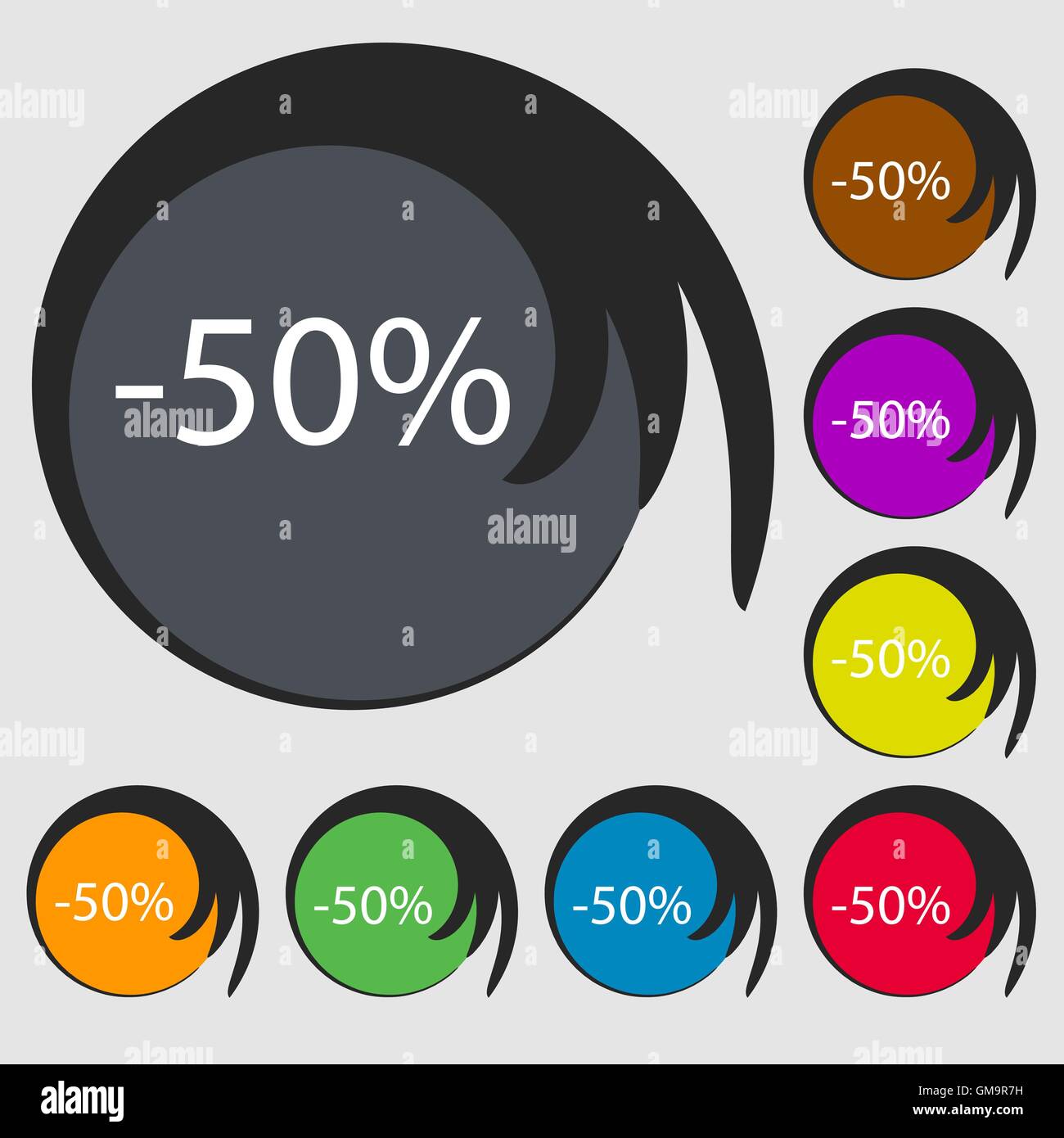 50 percent discount sign icon. Sale symbol. Special offer label ...