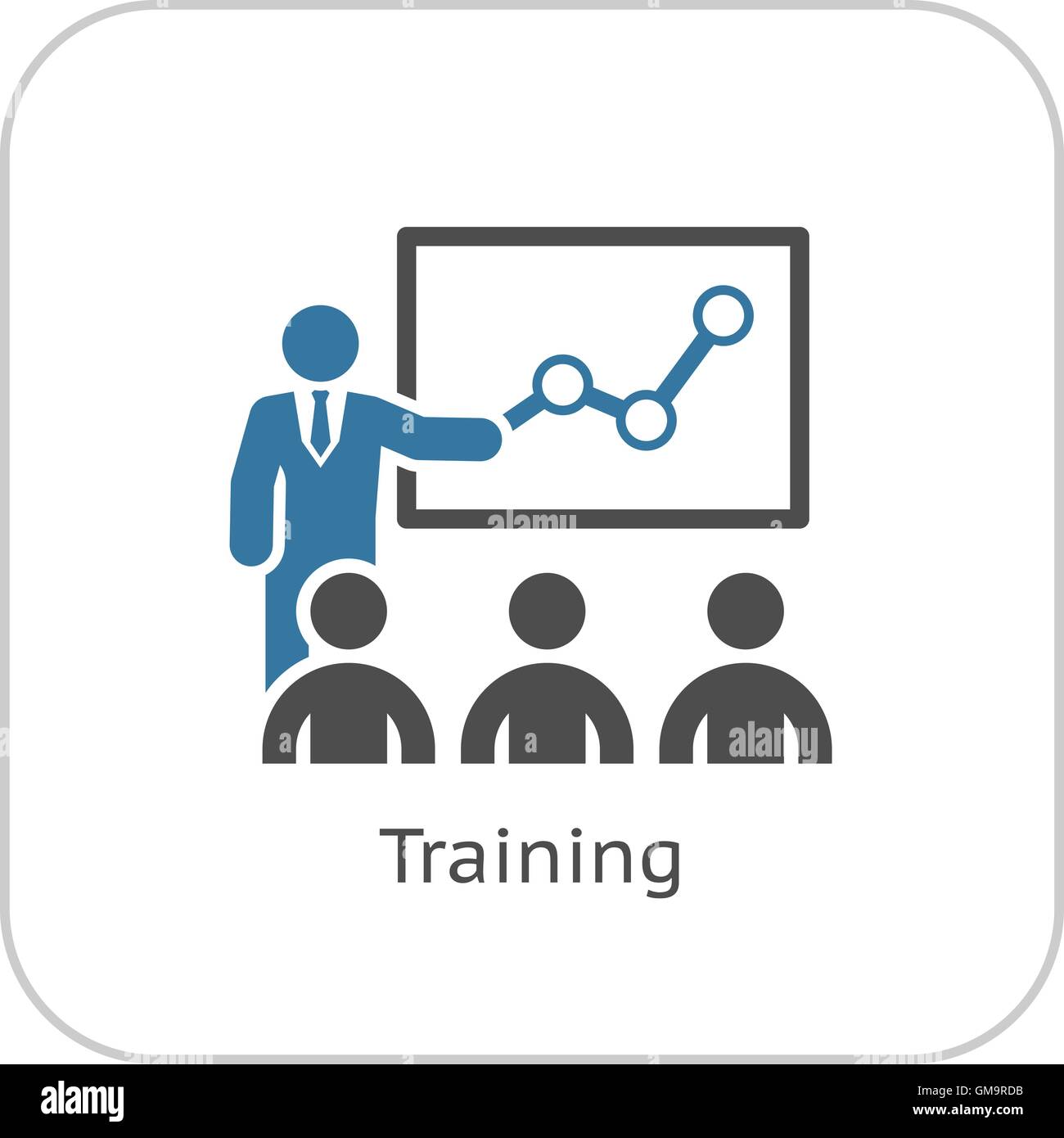 Training Icon. Business Concept. Flat Design Stock Vector Image & Art ...