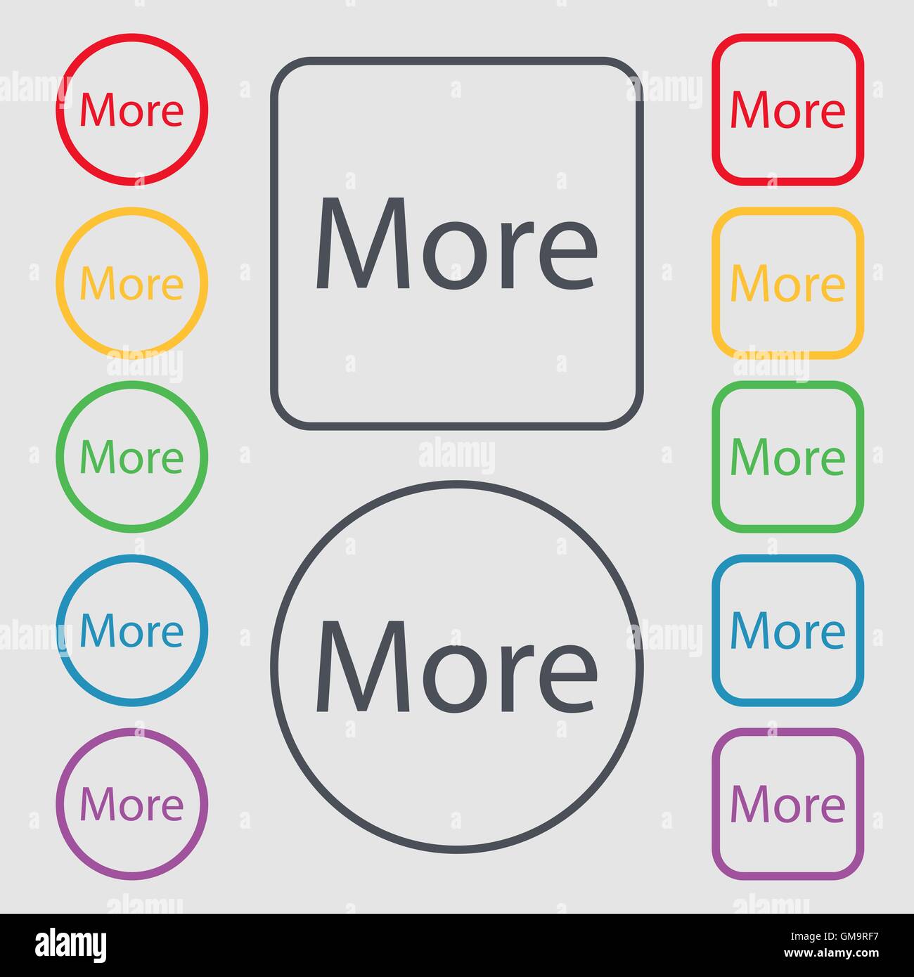 More sign icon. Details symbol. Website navigation. Symbols on the ...