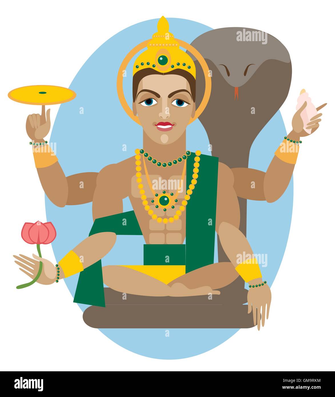 vector lord Vishnu Stock Vector Image & Art - Alamy