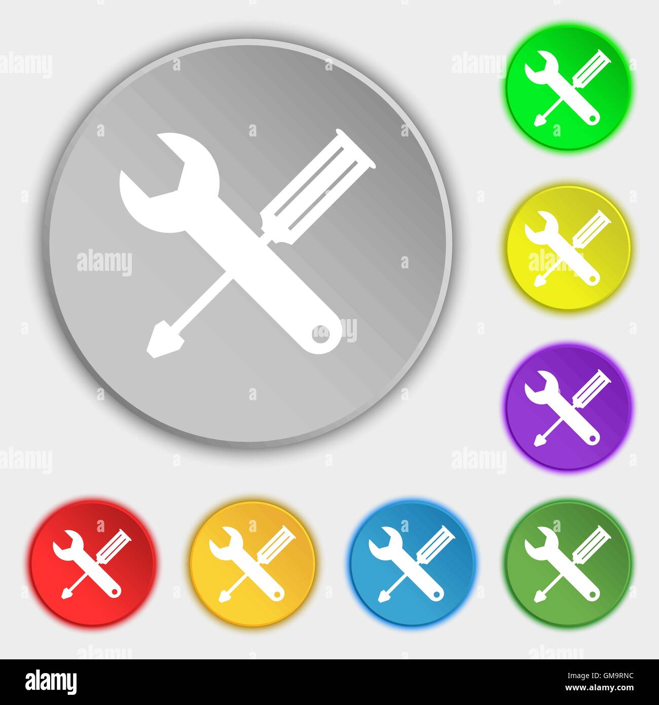 Repair tool sign icon. Service symbol. screwdriver with wrench. Symbols ...