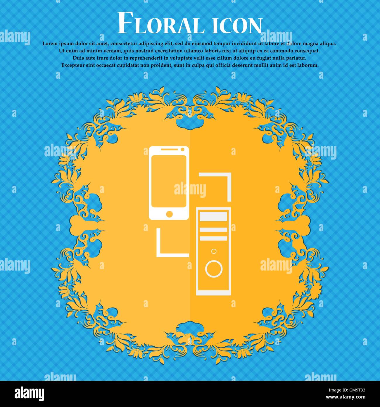 Synchronization sign icon. communicators sync symbol. Data exchange ...