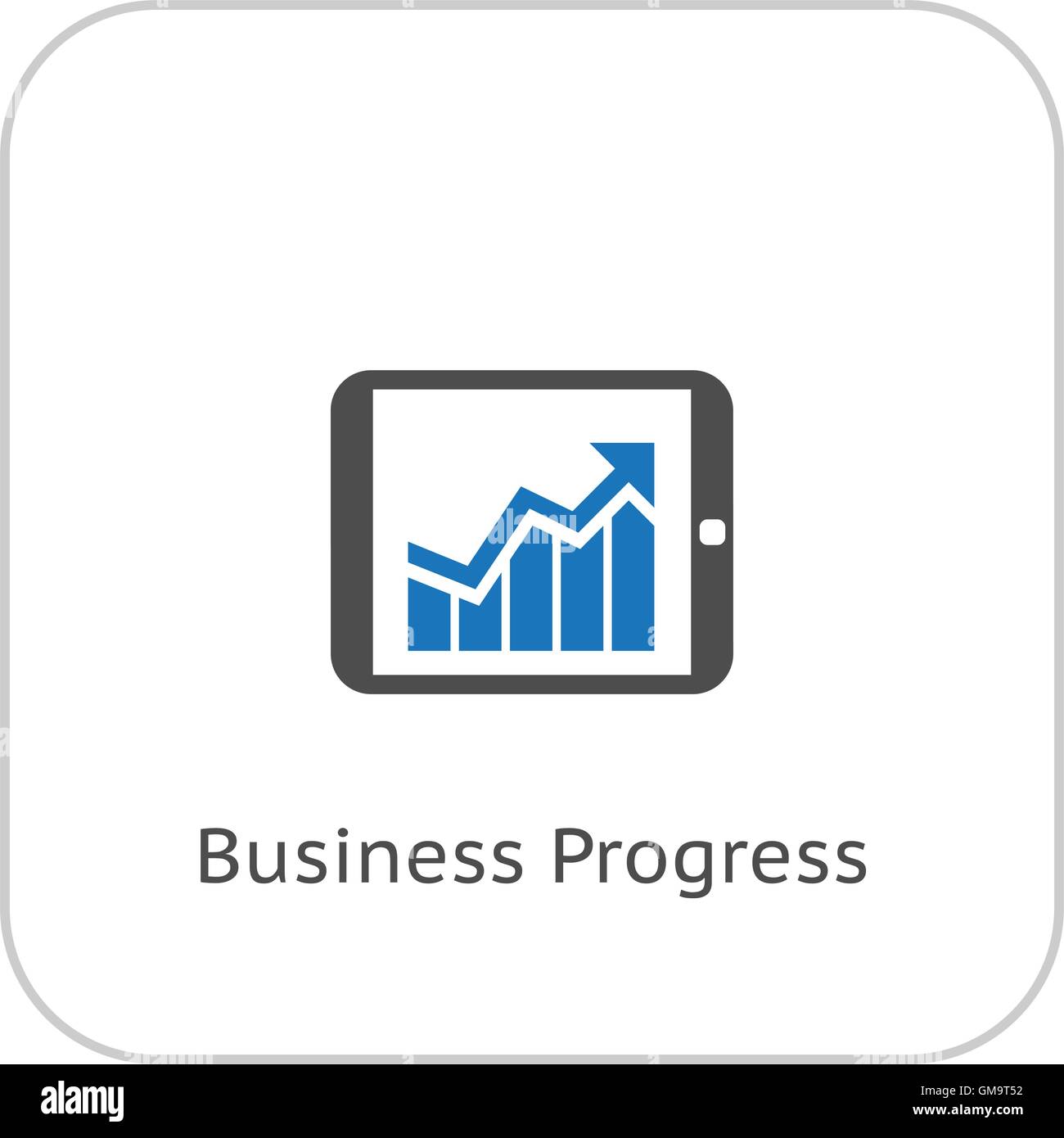Business Progress Icon. Flat Design Stock Vector Image & Art - Alamy