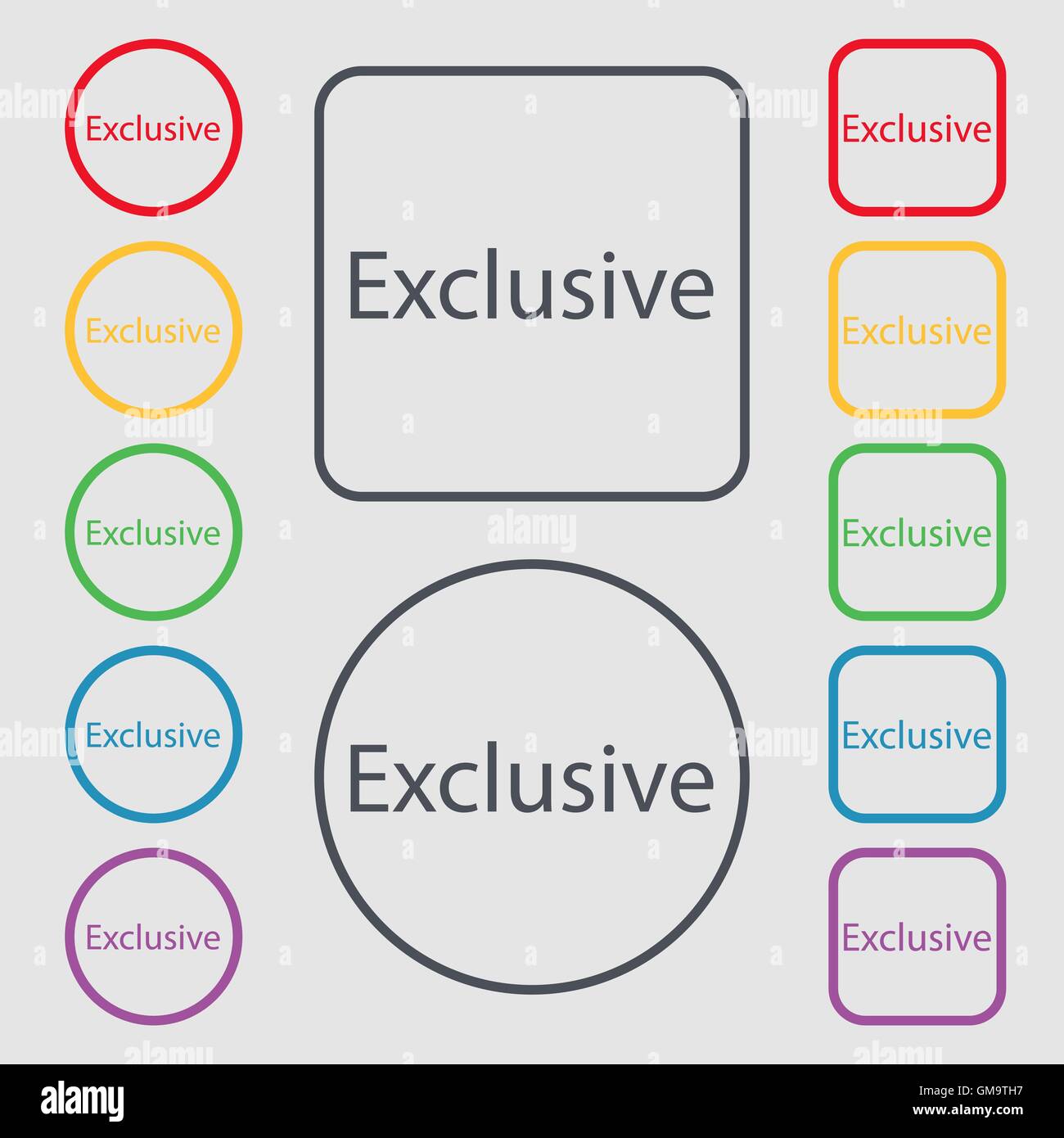 Exclusive sign icon. Special offer symbol. Symbols on the Round and ...