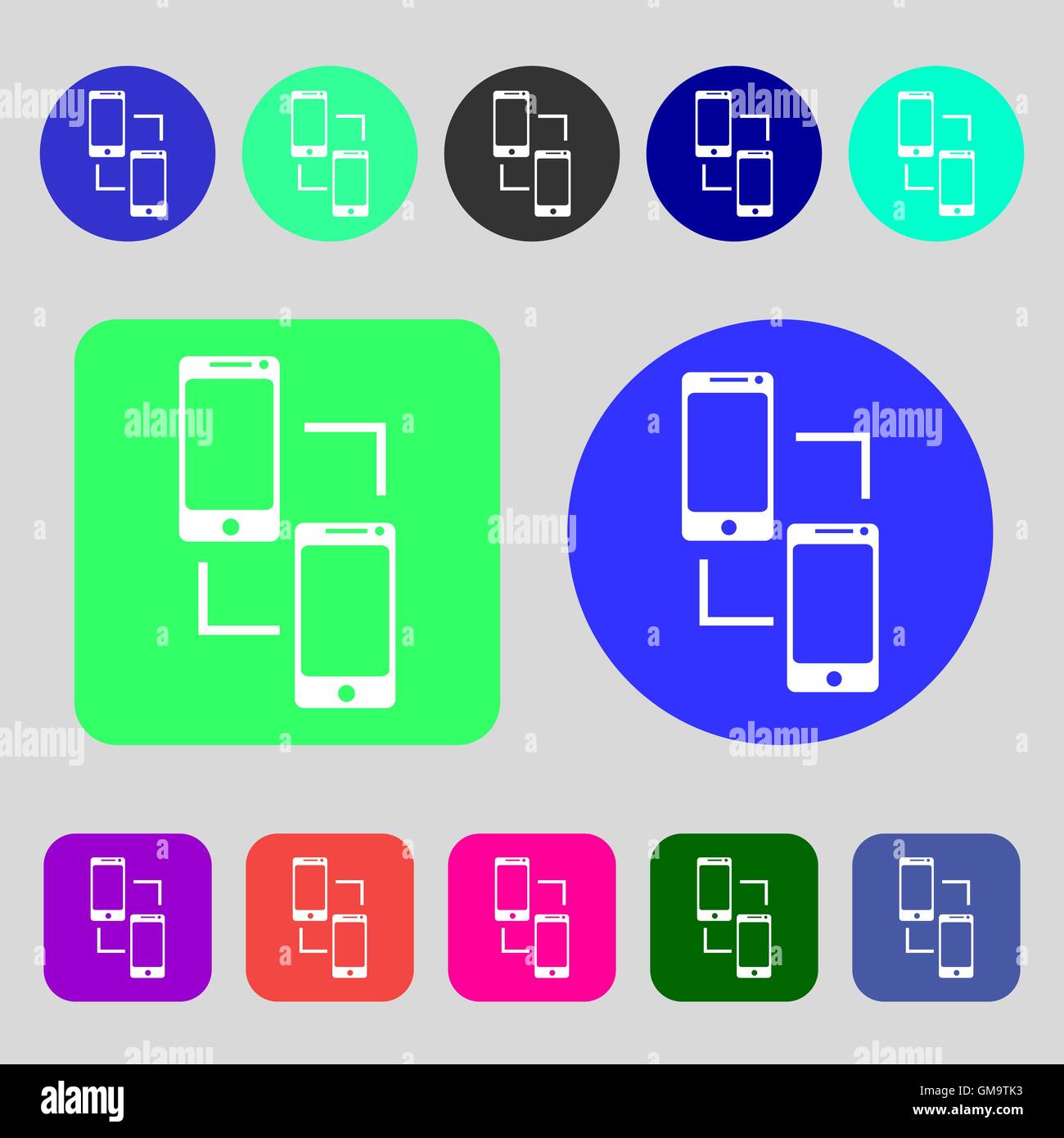 Synchronization sign icon. communicators sync symbol. Data exchange. 12 ...