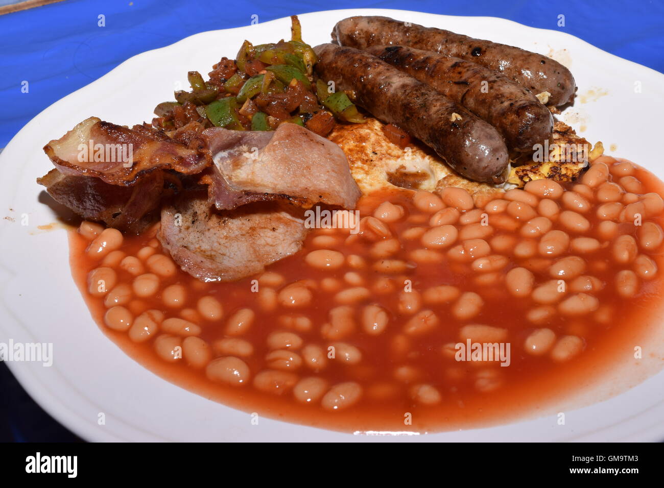 Full English Breakfast Front View Stock Photo - Alamy