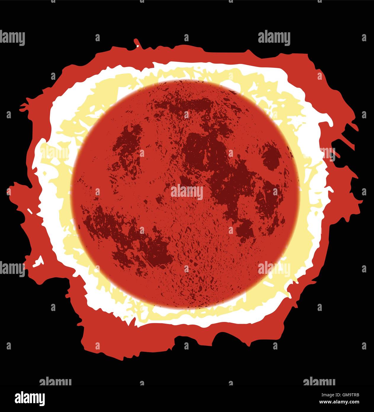 Blood moon eclipse Stock Vector Images - Alamy