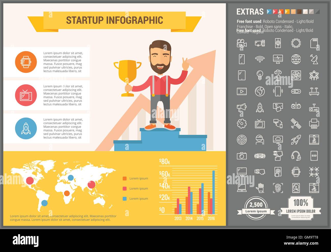 Stomatology flat design Infographic Template Stock Vector Image & Art ...