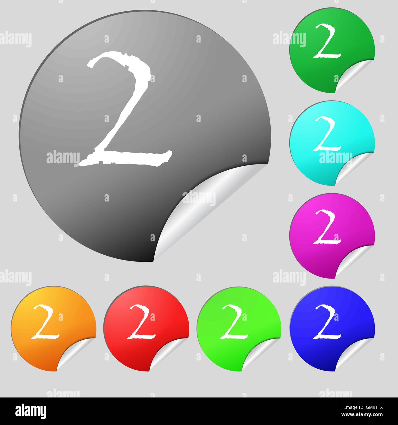 Two 2 buttons Stock Vector Images - Alamy