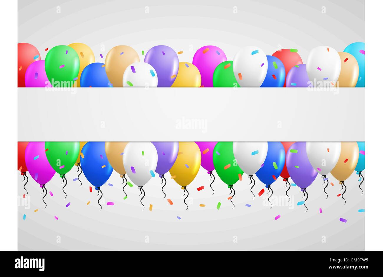 invitation card with many balloons Stock Vector Image & Art - Alamy