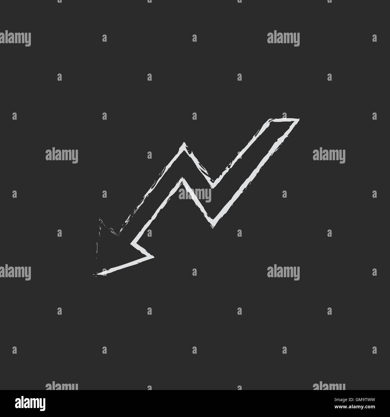 Downward arrow icon Black and White Stock Photos & Images - Alamy