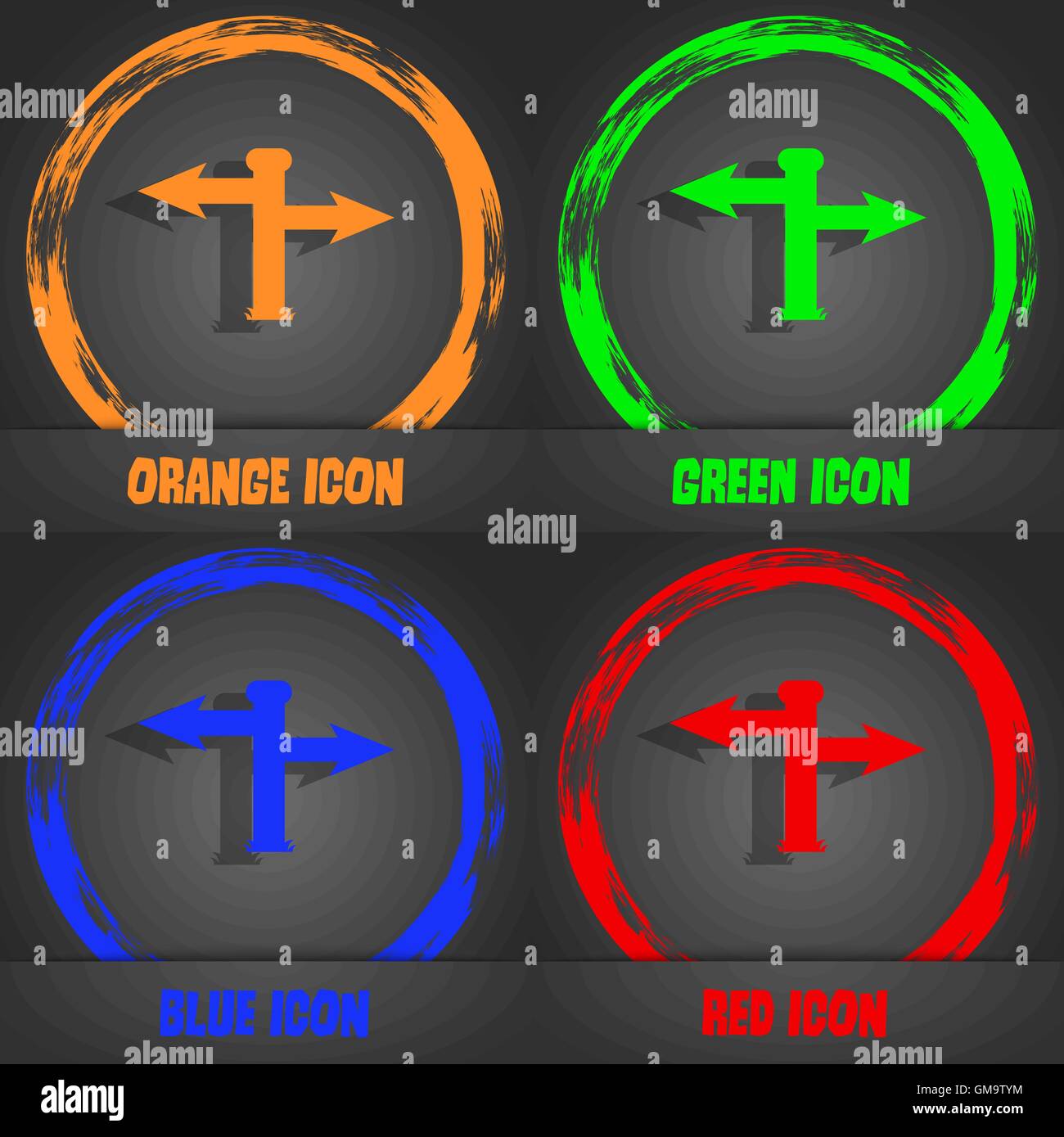 Direction guide Stock Vector Images - Alamy