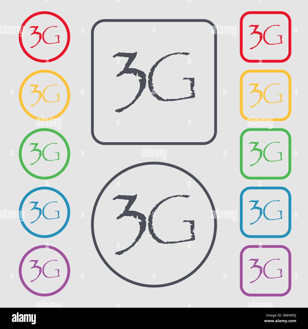 3G sign icon. Mobile telecommunications technology symbol. Symbols on ...