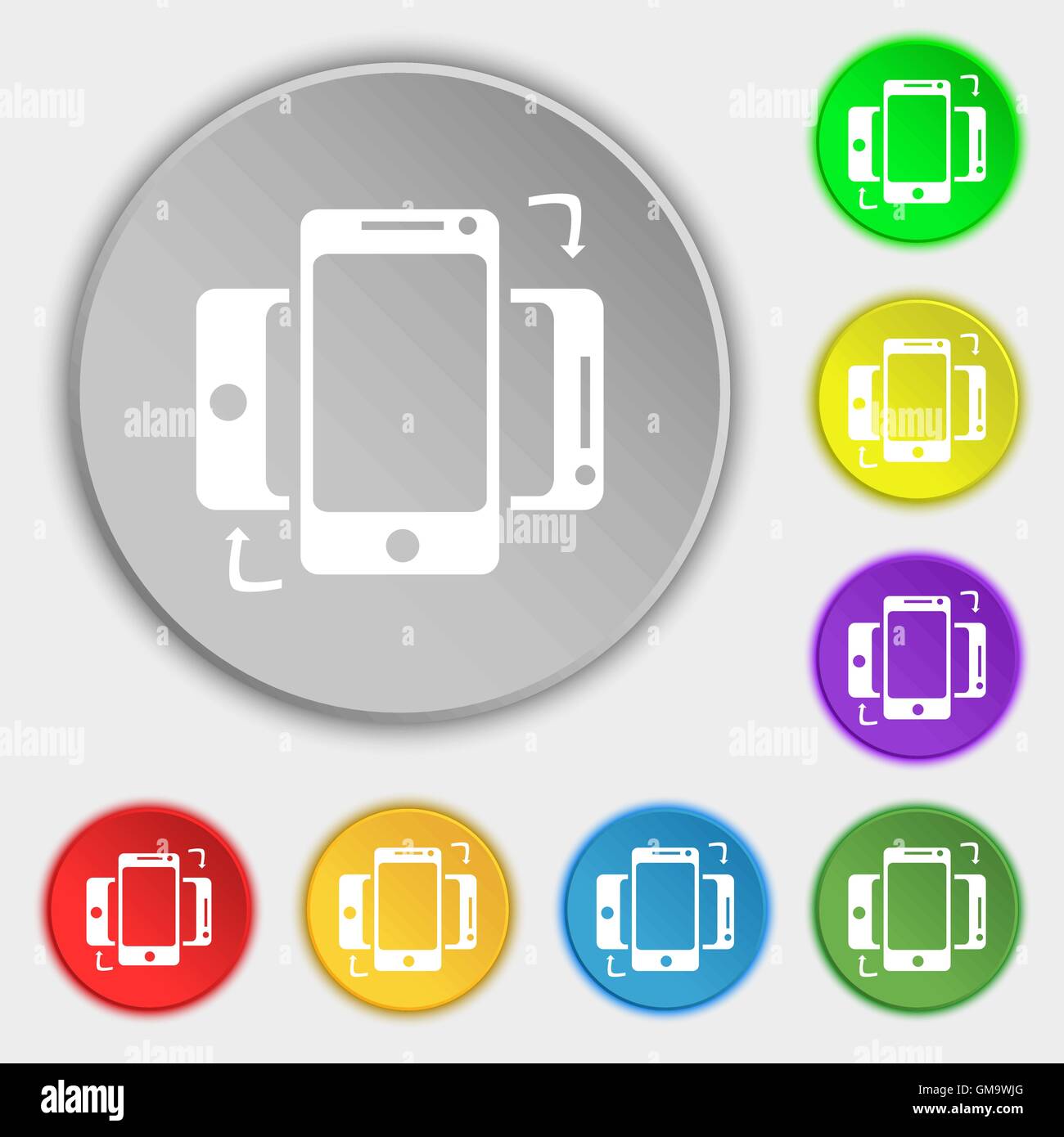 Synchronization sign icon. smartphones sync symbol. Data exchange ...