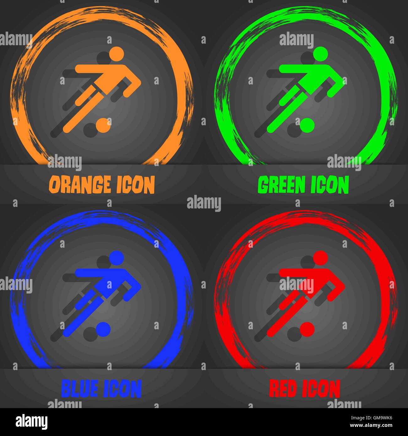 Football referee in action Stock Vector Images - Alamy