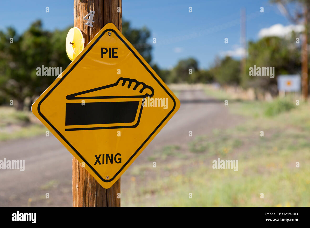 Pie Town, New Mexico - A pie crossing sign in a small town famous for ...