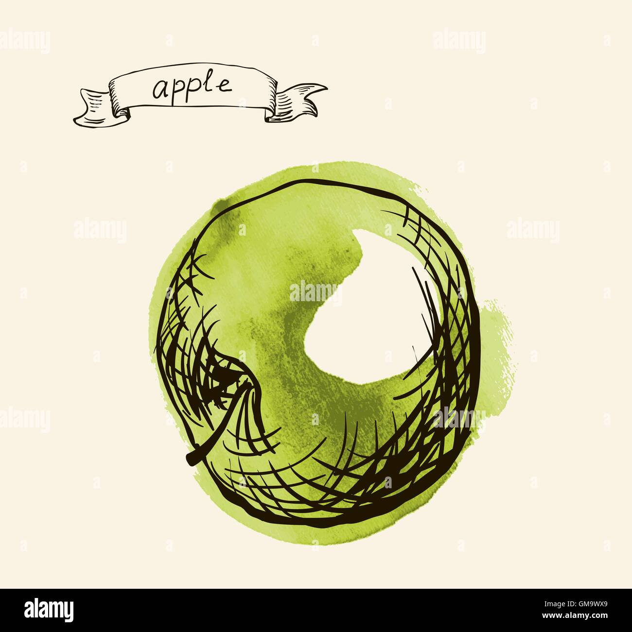 fresh useful eco-friendly apple Stock Vector Image & Art - Alamy