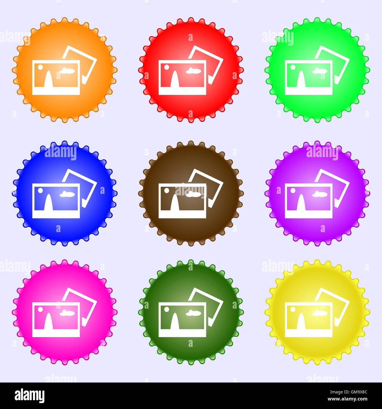Copy File JPG sign icon. Download image file symbol. A set of nine ...
