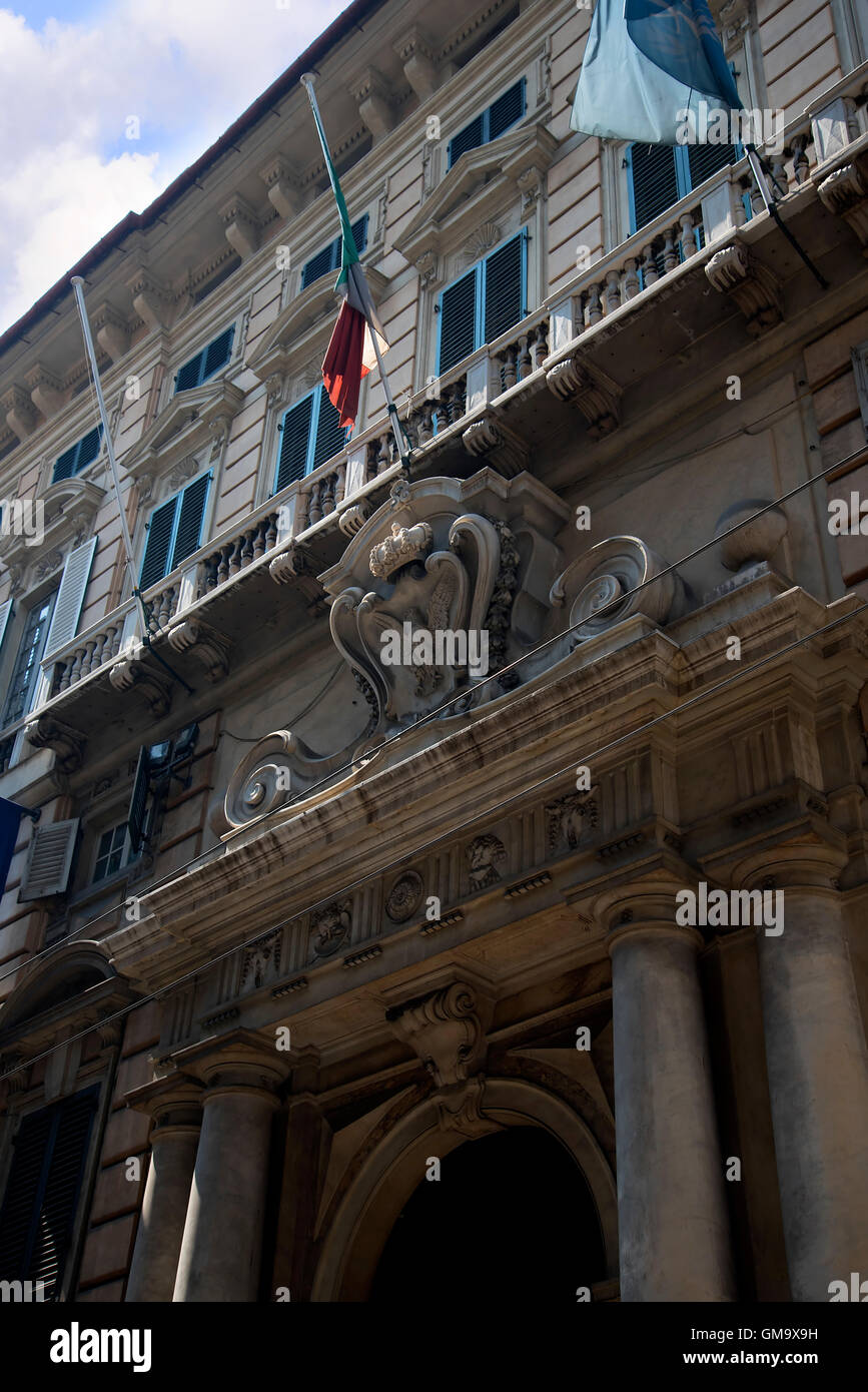 The Architecture of Genoa with its palaces and monumental buildings ...