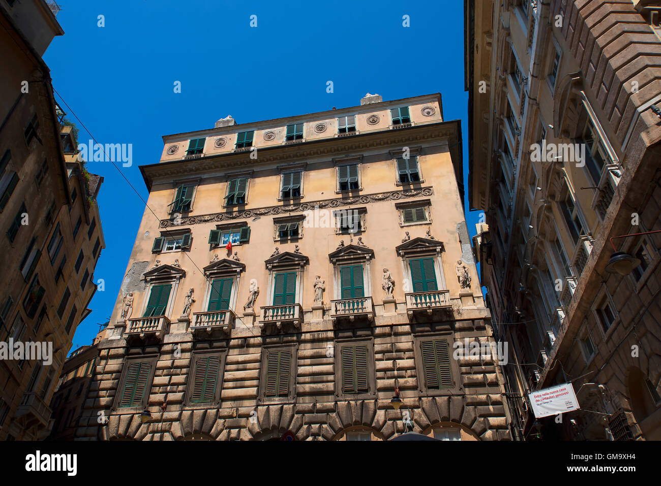 The Architecture of Genoa with its palaces and monumental buildings ...