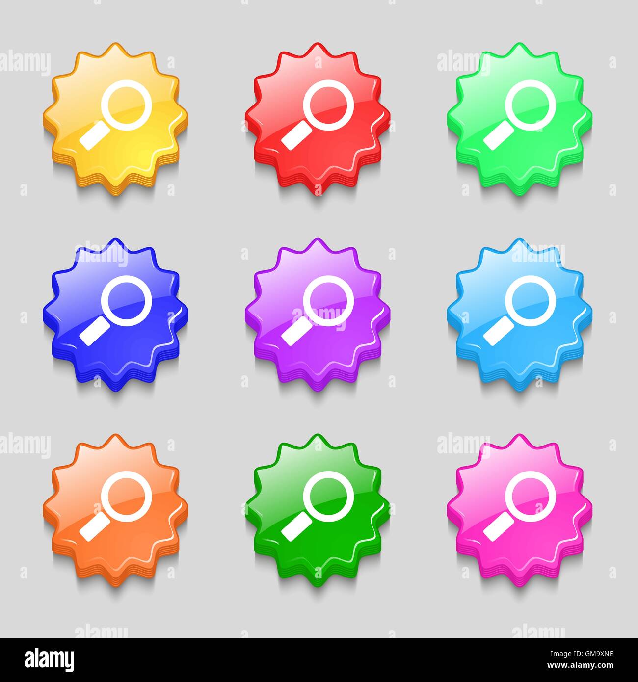 Magnifier glass sign icon. Zoom tool button. Navigation search symbol ...