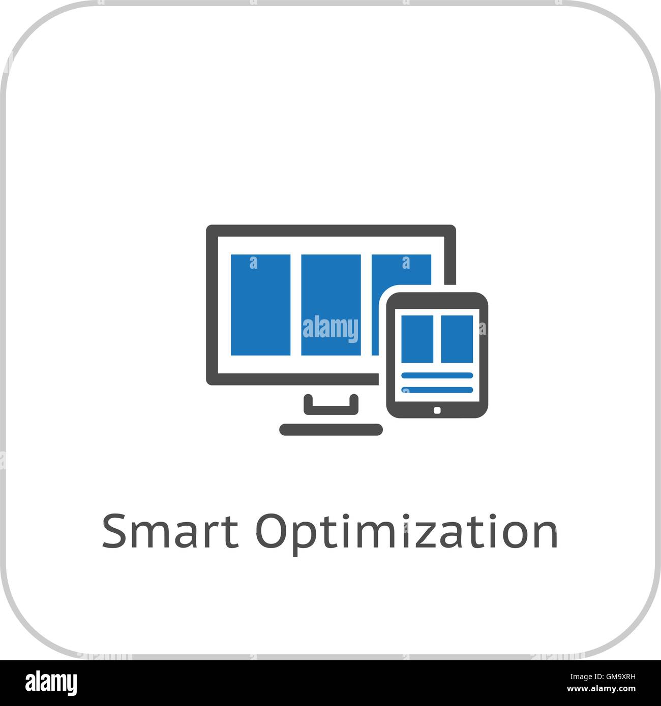 Smart Optimization Icon. Business Concept. Flat Design Stock Vector ...