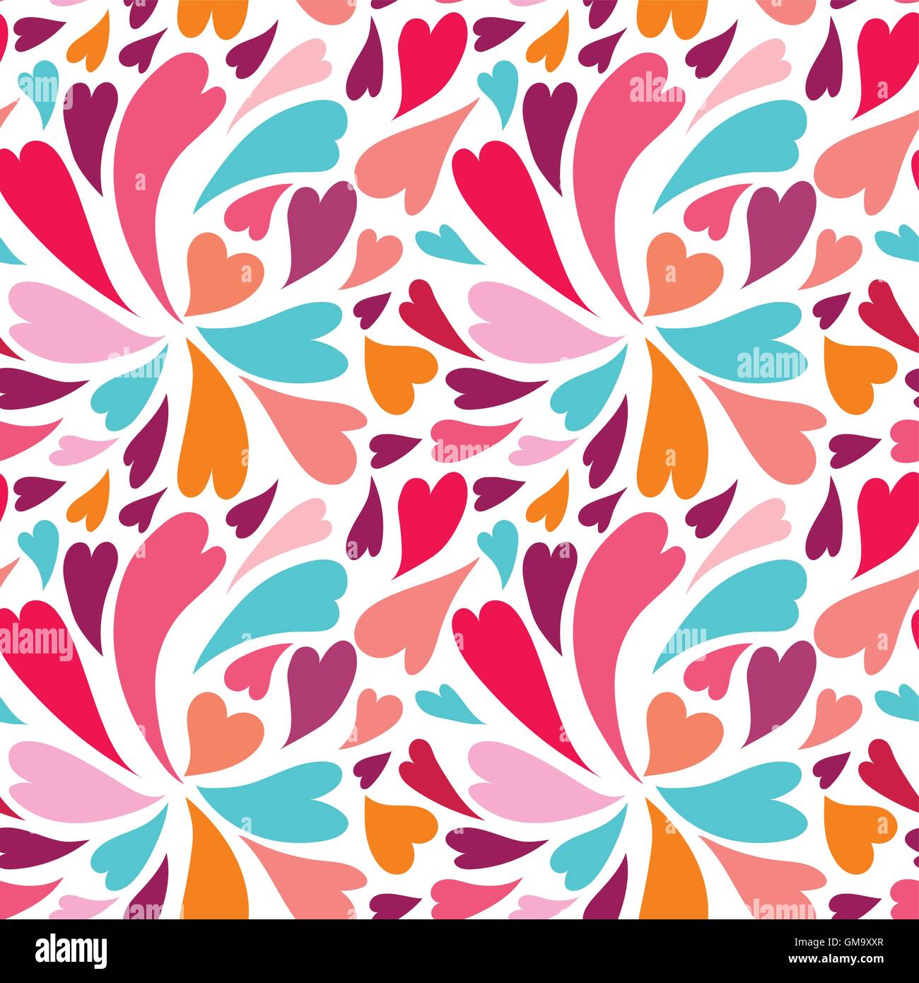 Colorful heart pattern Stock Vector Image & Art - Alamy