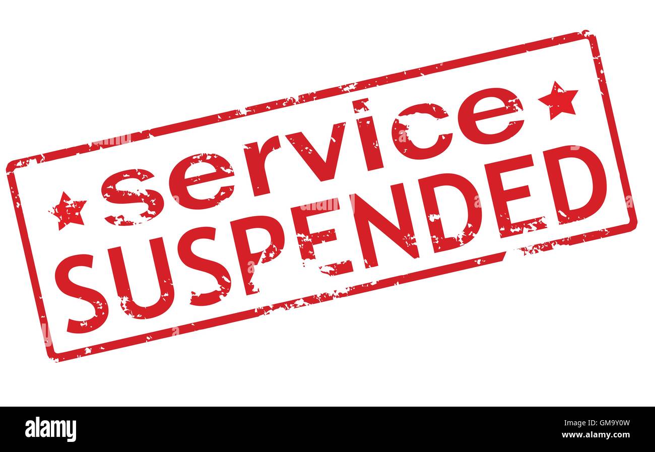 Suspended service Stock Vector Images - Alamy