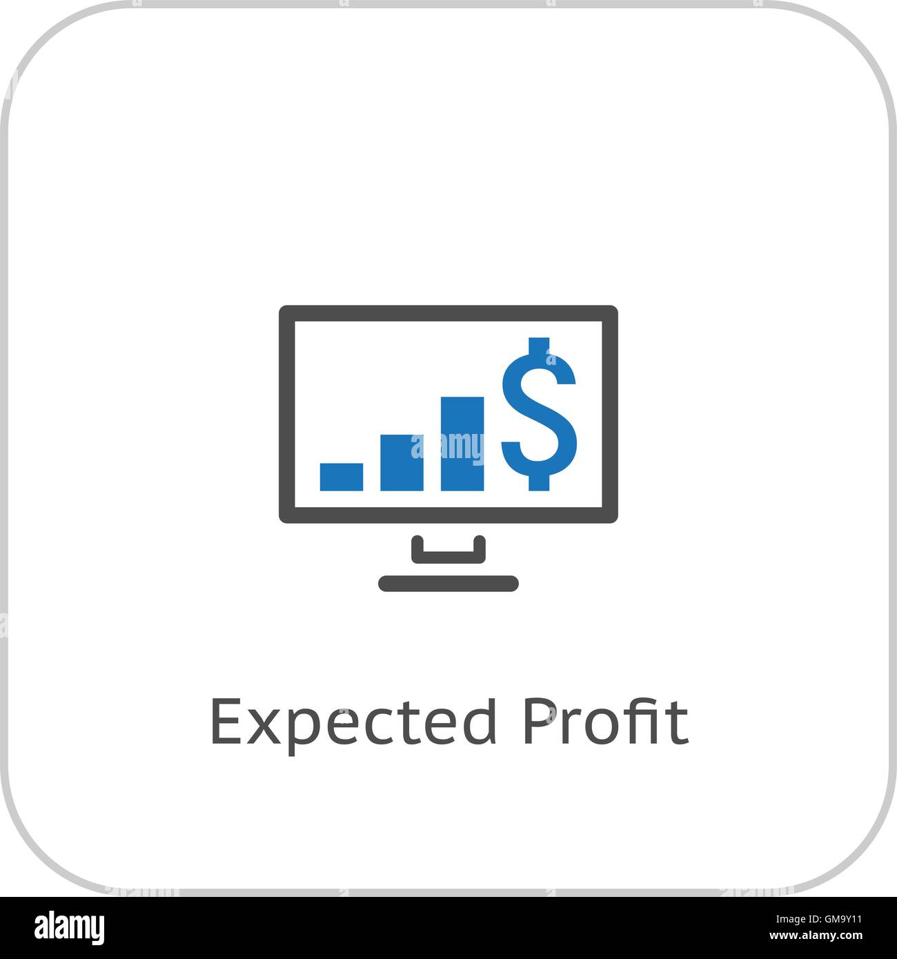 Expected Profit Icon. Business Concept. Flat Design Stock Vector Image ...