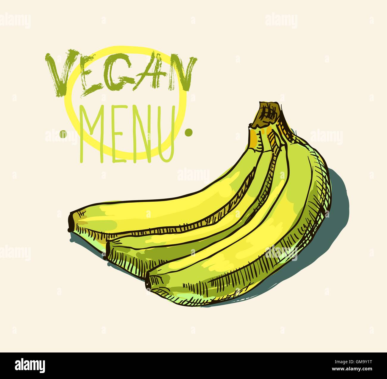 hand drawn vintage illustration of banana Stock Vector Image & Art - Alamy