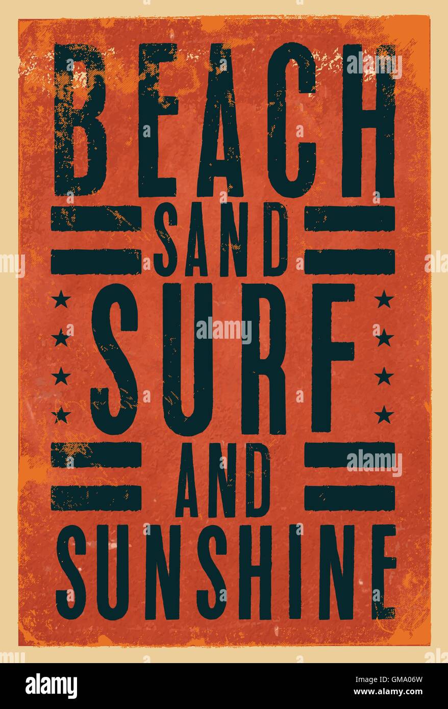 Vintage surfing poster with Grunge background. This artwork can be used ...