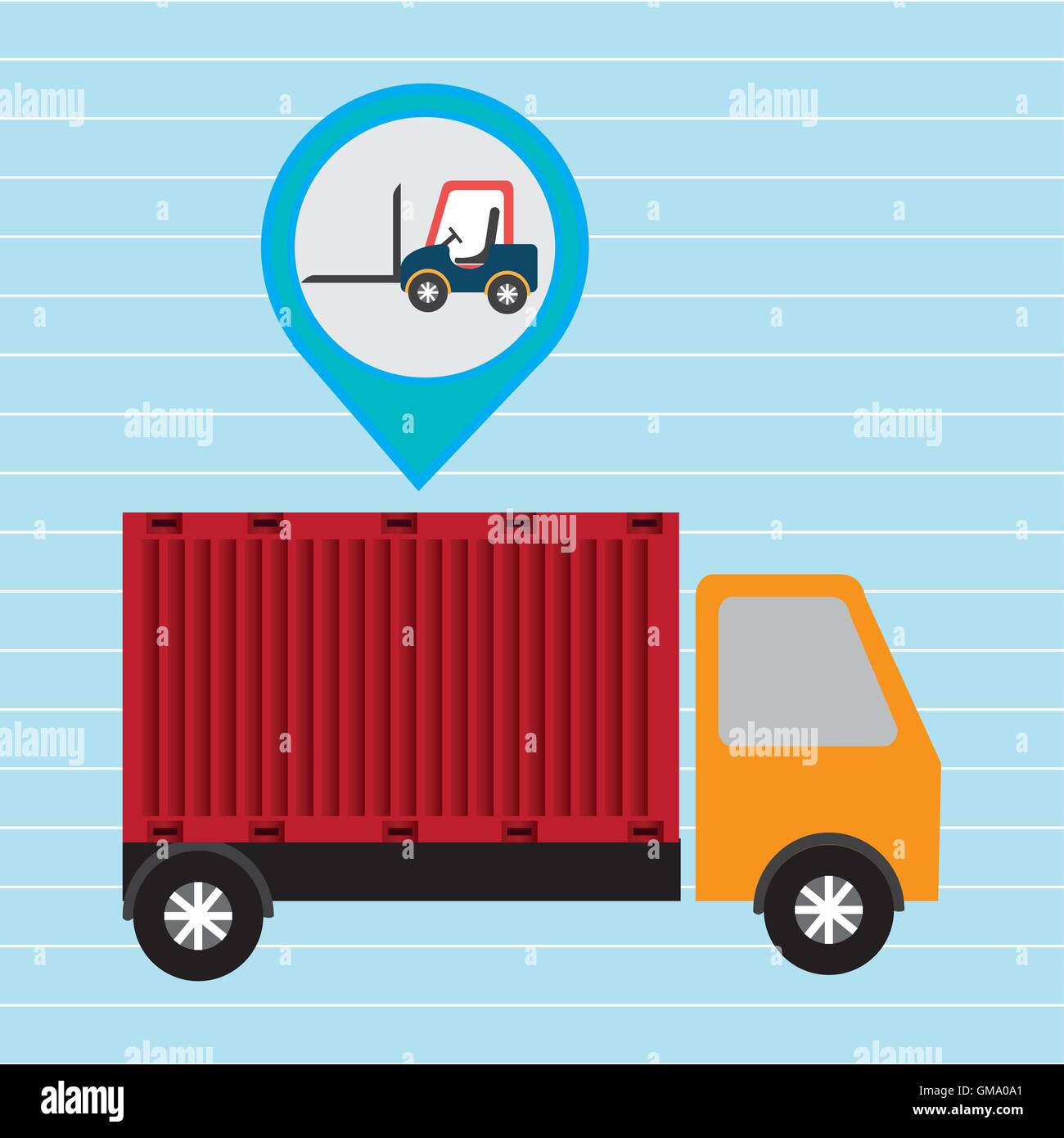 truck delivery cargo pin Stock Vector Image & Art - Alamy