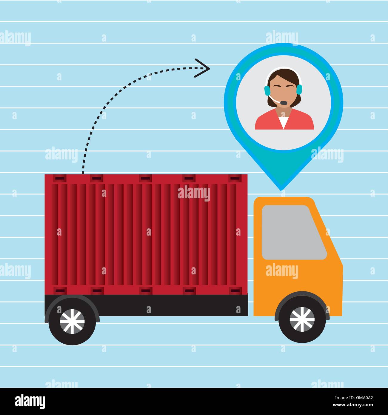 truck delivery cargo pin Stock Vector Image & Art - Alamy