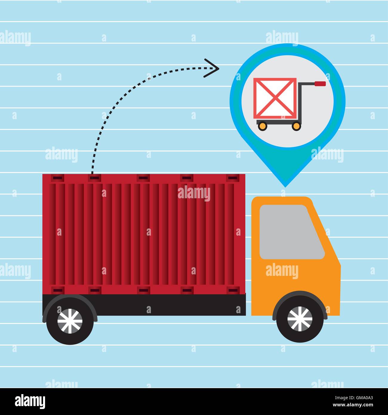 truck delivery cargo pin Stock Vector Image & Art - Alamy