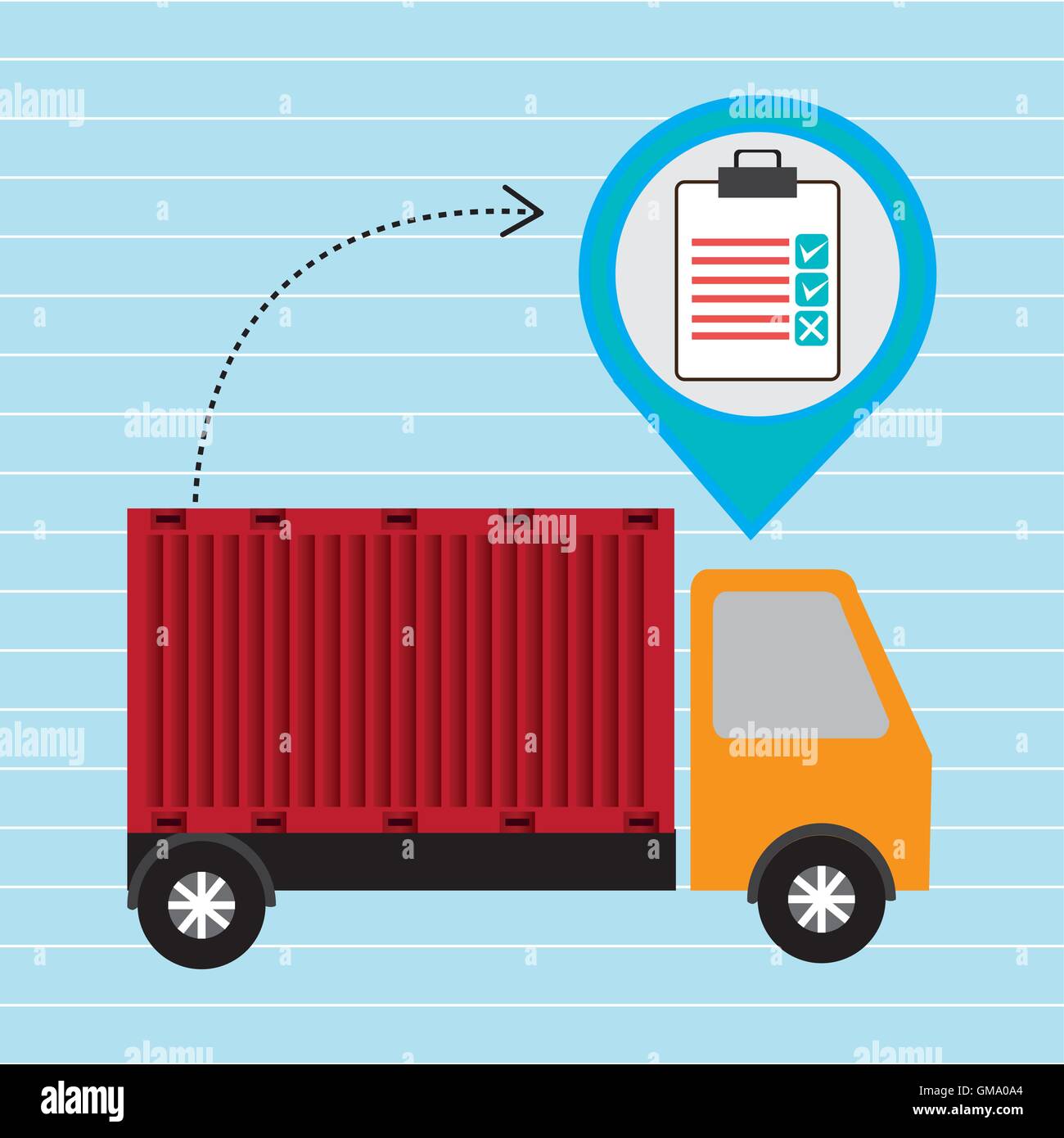truck delivery cargo pin Stock Vector Image & Art - Alamy