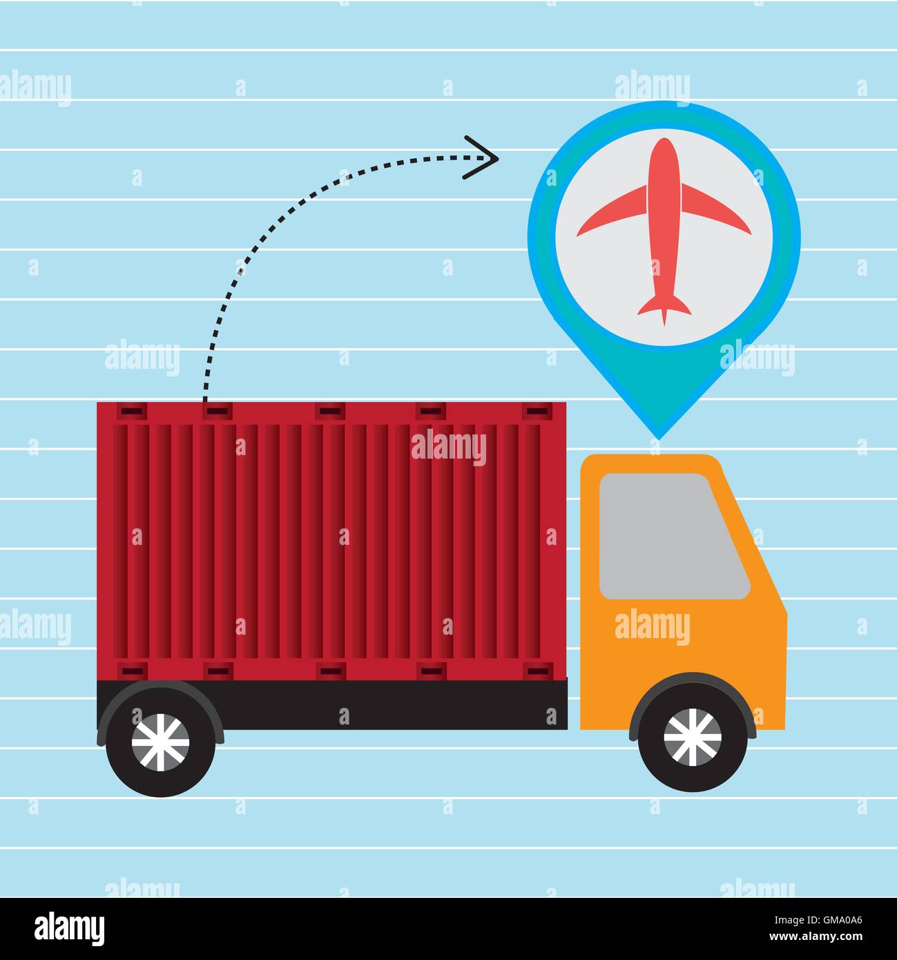 truck delivery cargo pin Stock Vector Image & Art - Alamy