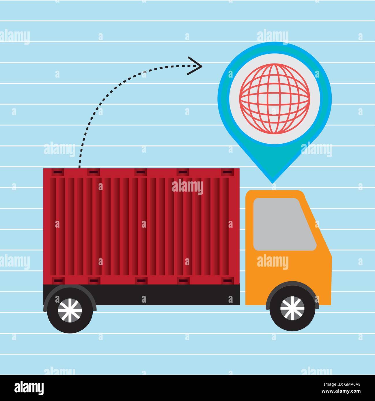 truck delivery cargo pin Stock Vector Image & Art - Alamy