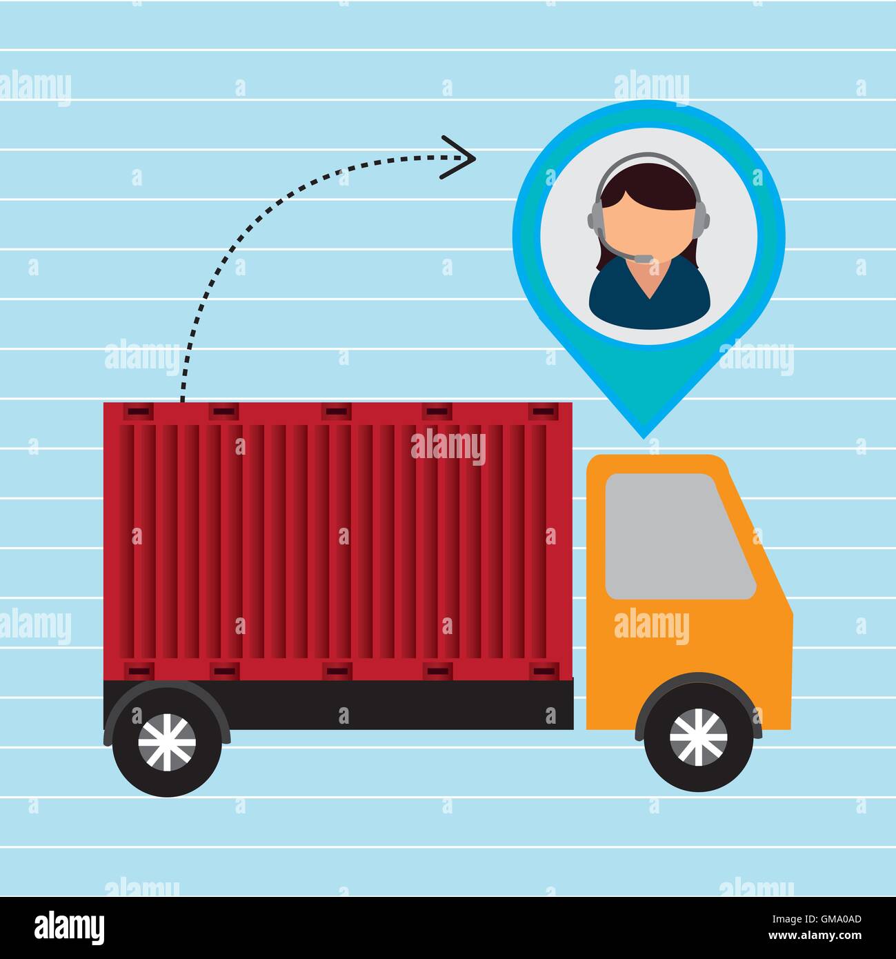truck delivery cargo pin Stock Vector Image & Art - Alamy