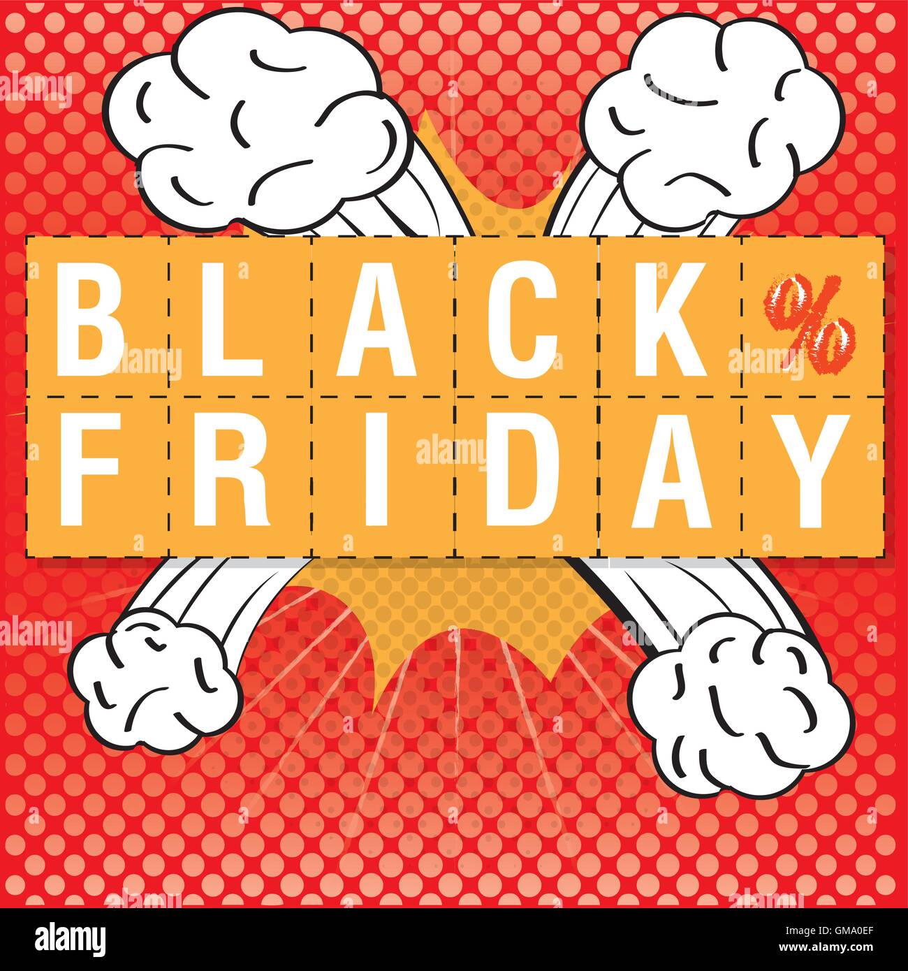 Black friday pop art graphic design, Vector illustration Stock Vector ...