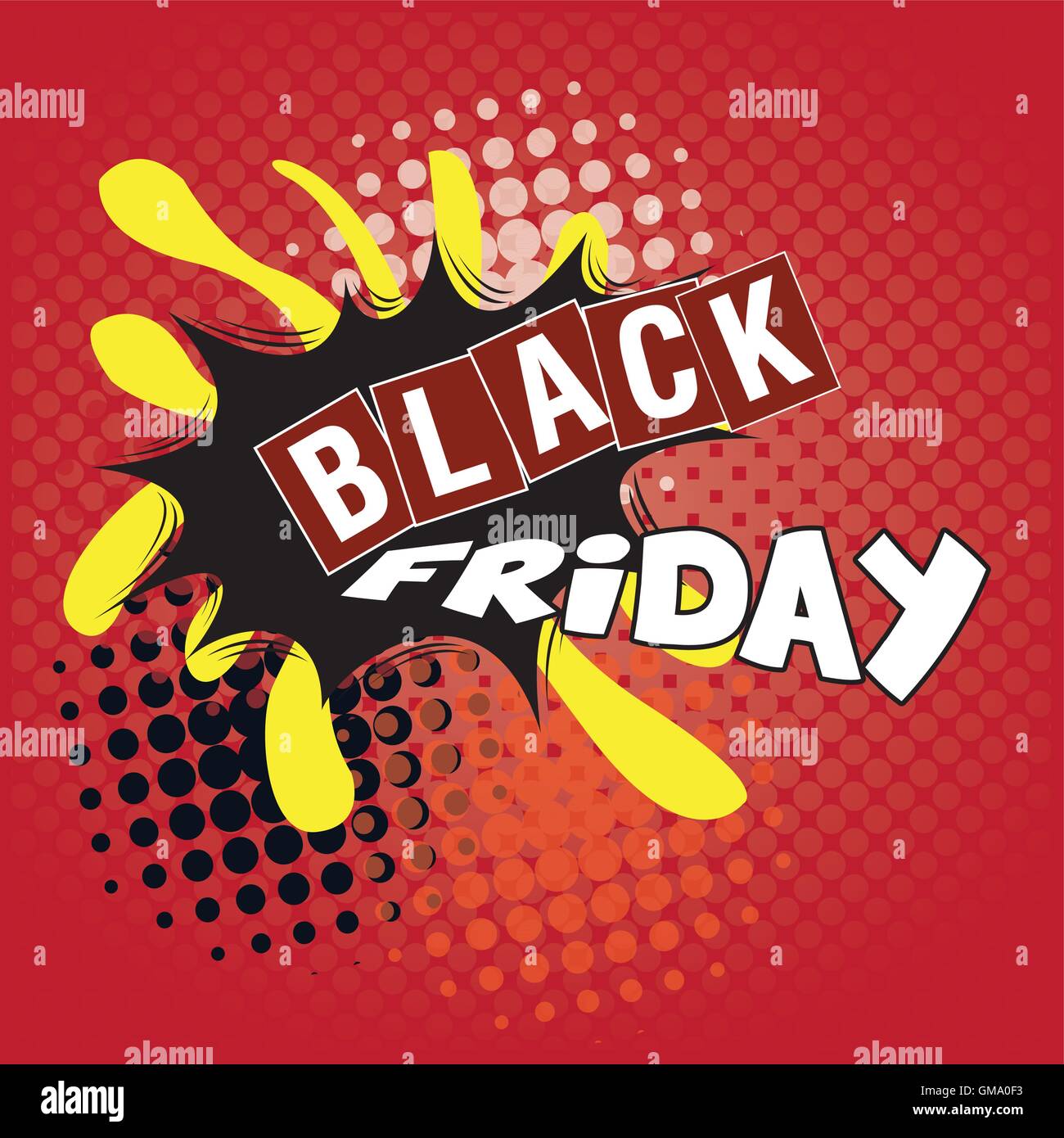 Black friday pop art graphic design, Vector illustration Stock Vector ...