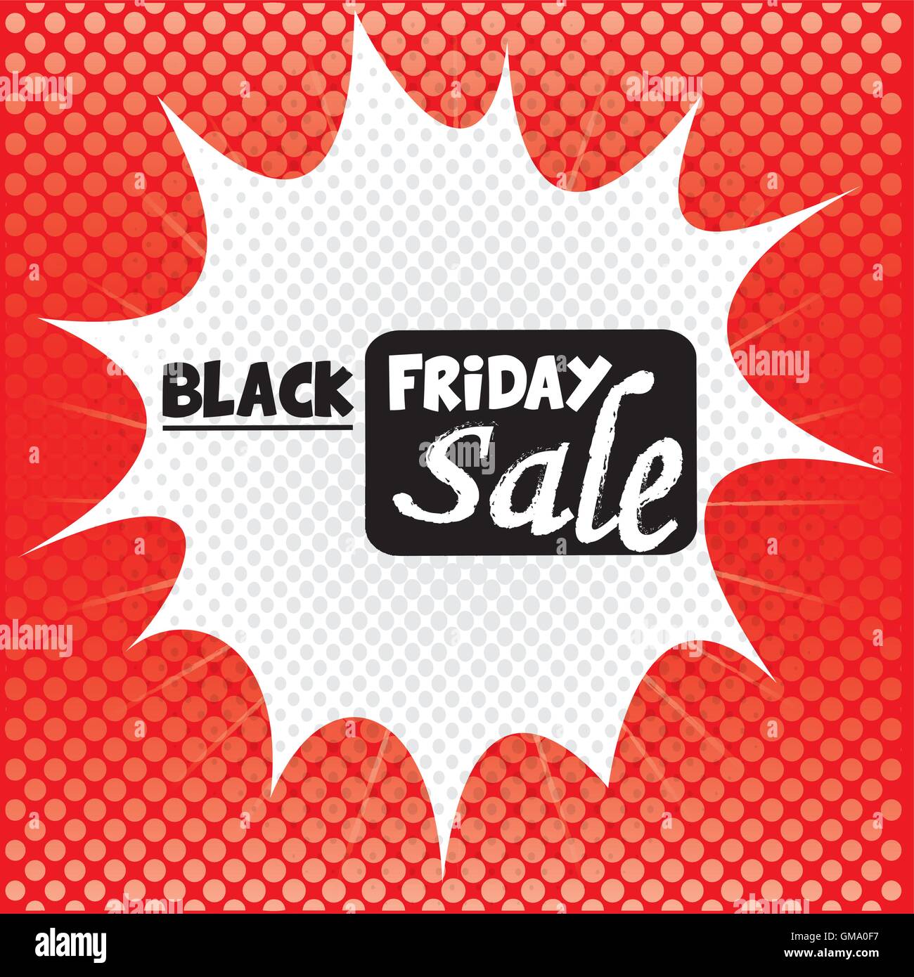 Black friday pop art graphic design, Vector illustration Stock Vector ...