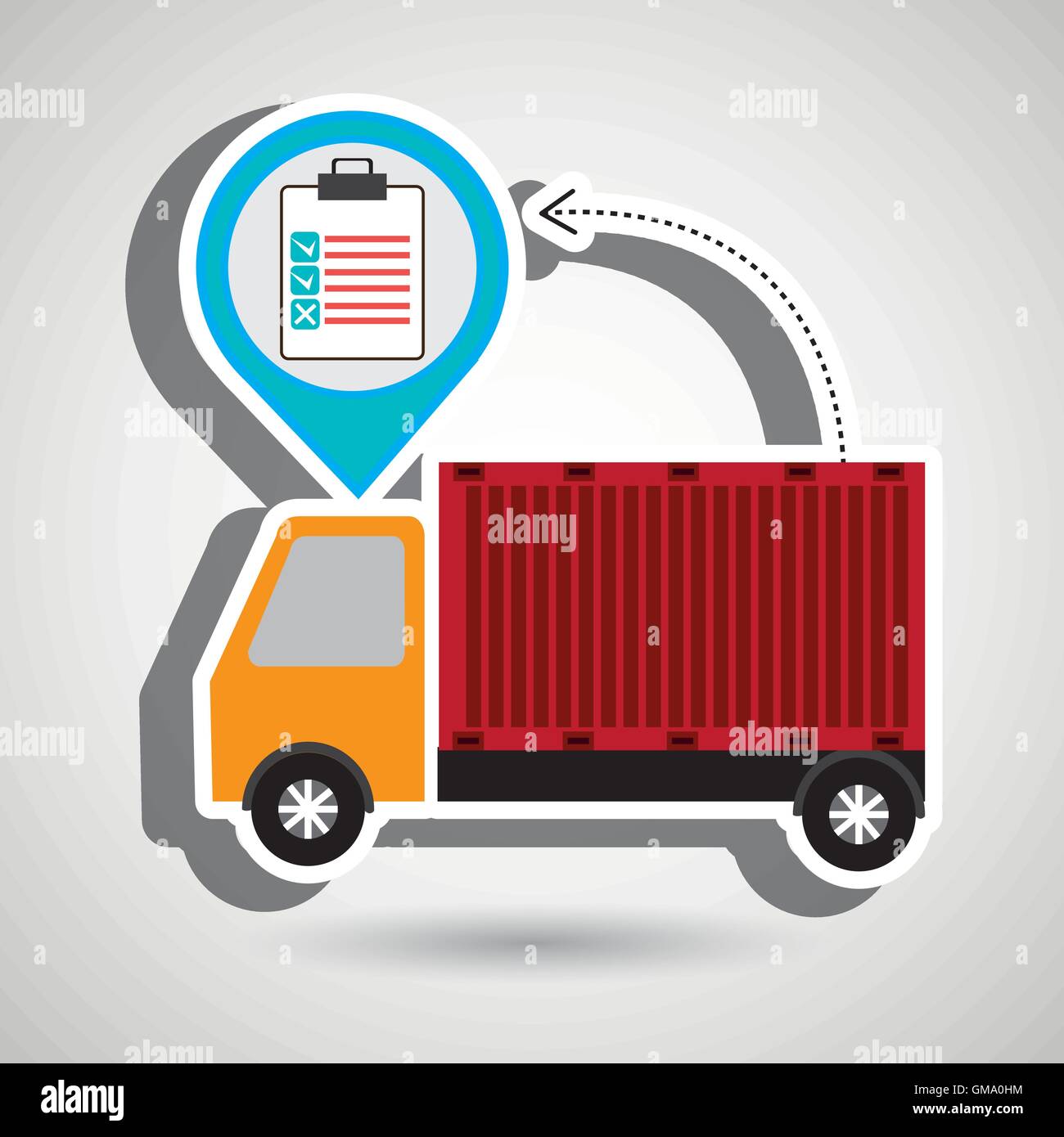 truck delivery cargo pin Stock Vector Image & Art - Alamy