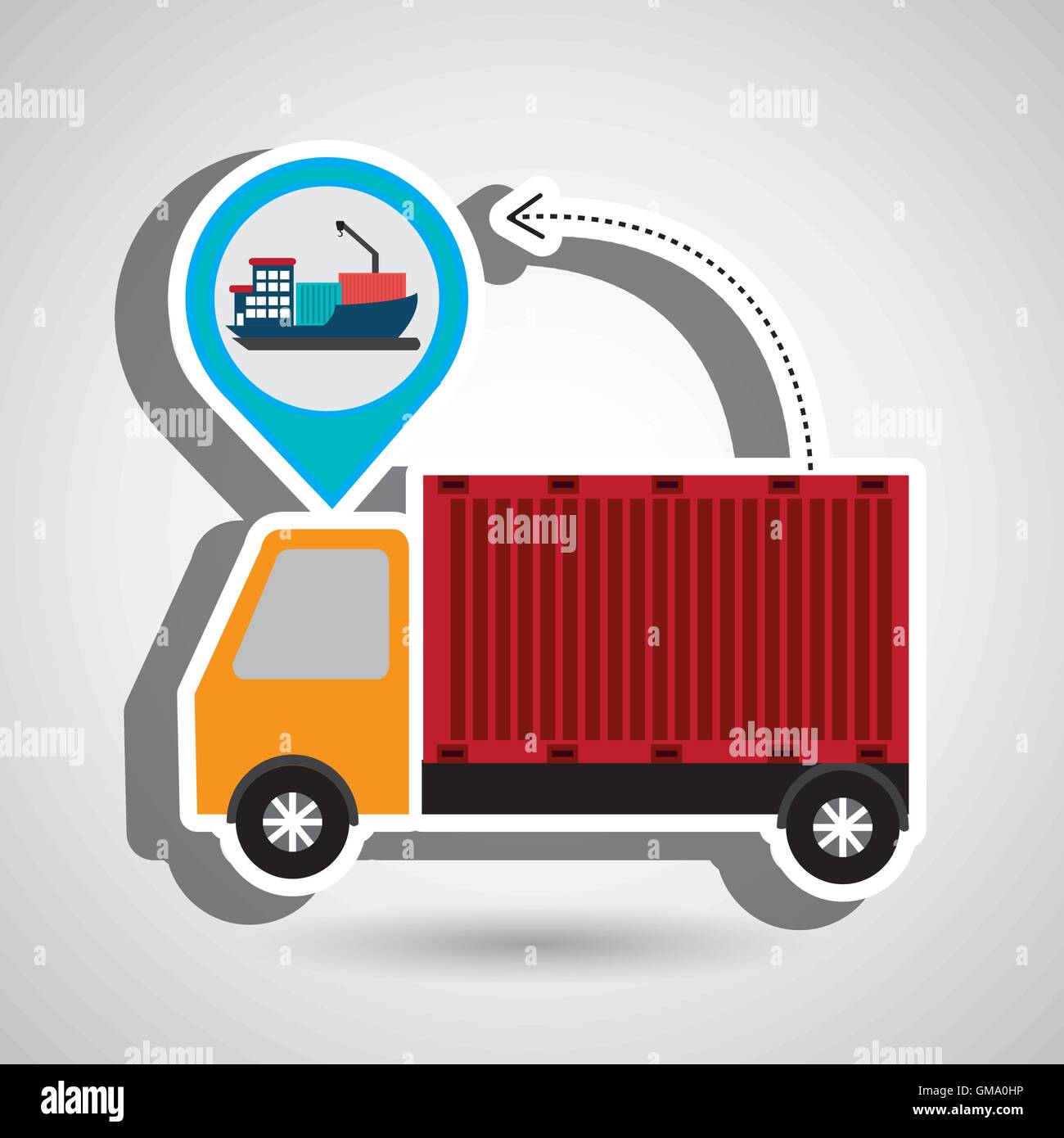 truck delivery cargo pin Stock Vector Image & Art - Alamy