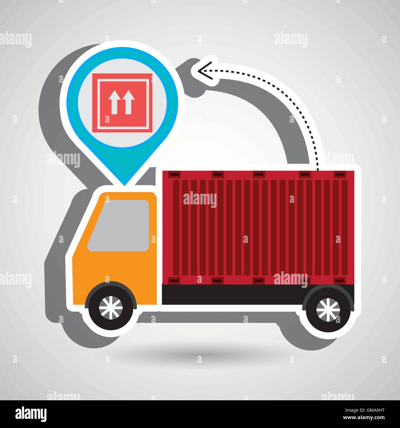 truck delivery cargo pin Stock Vector Image & Art - Alamy
