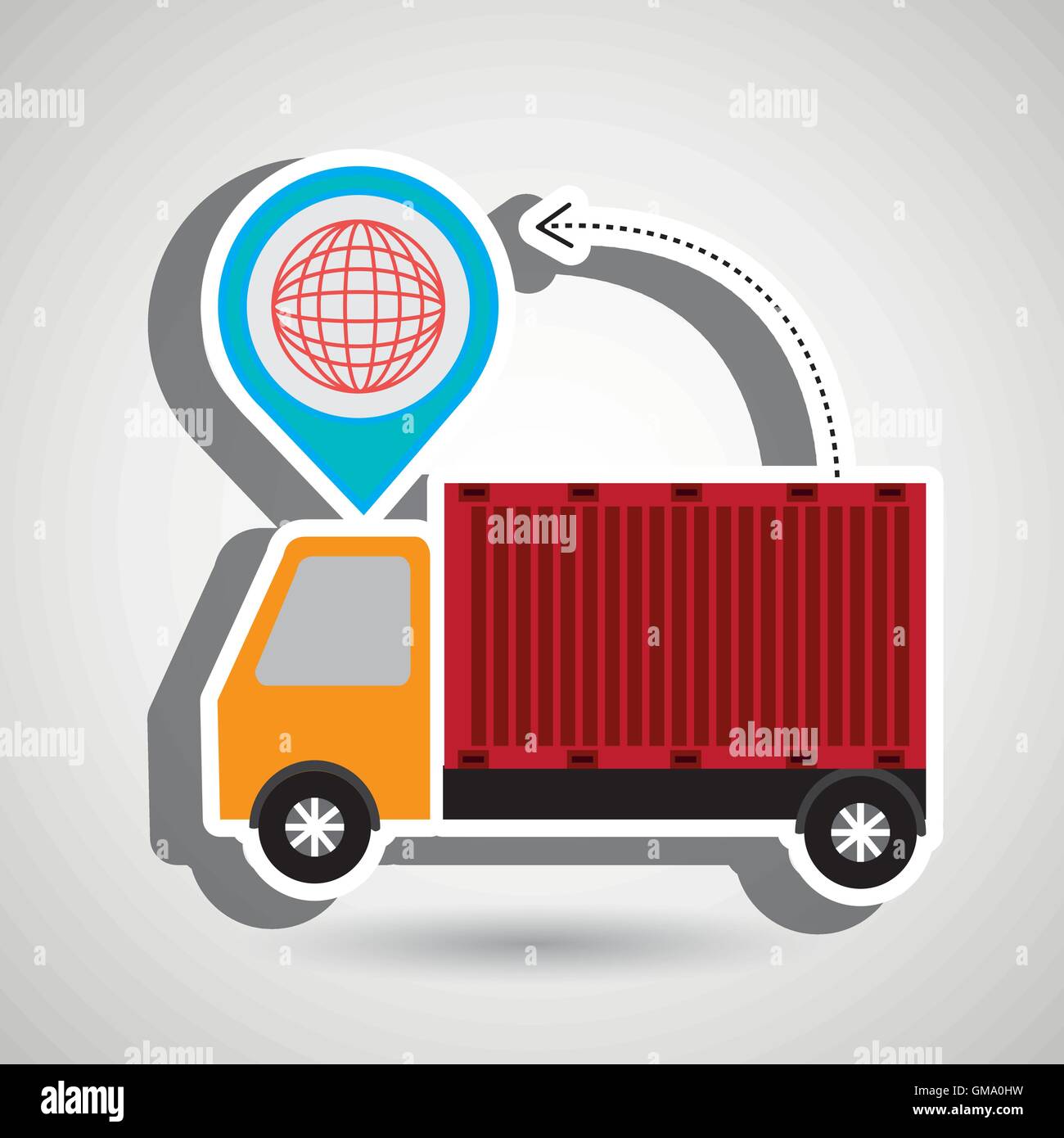 truck delivery cargo pin Stock Vector Image & Art - Alamy
