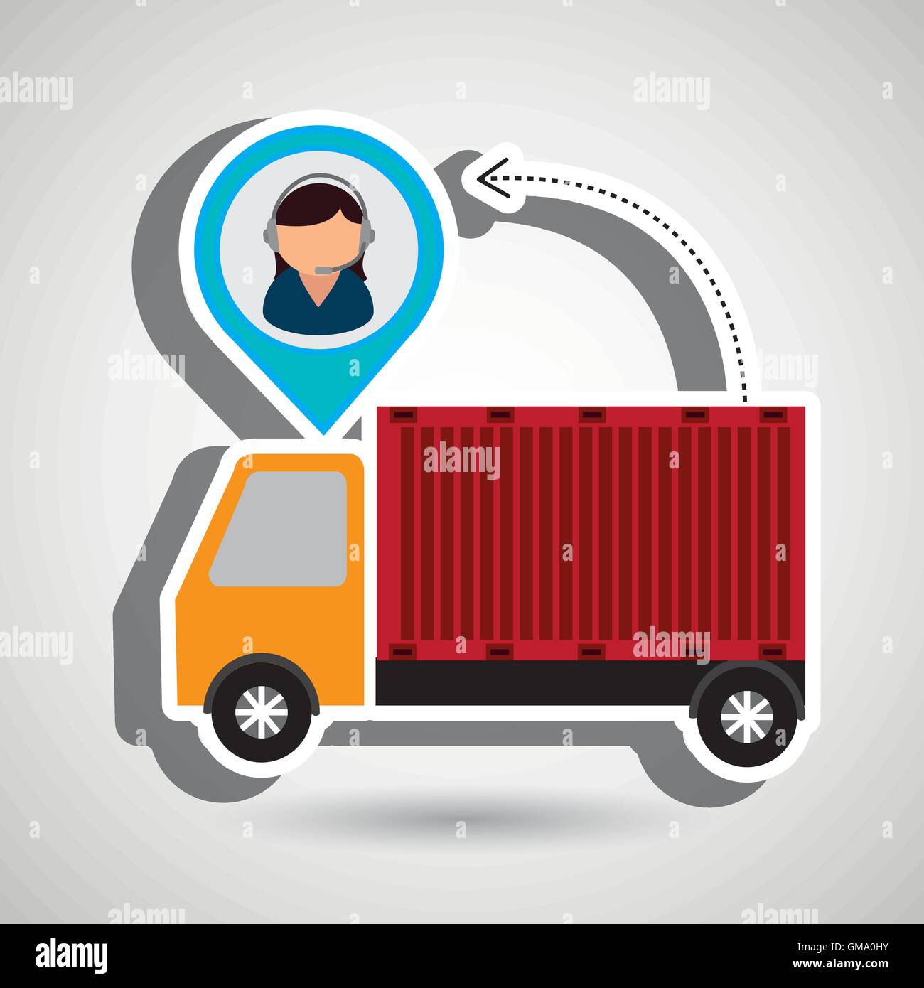 truck delivery cargo pin Stock Vector Image & Art - Alamy